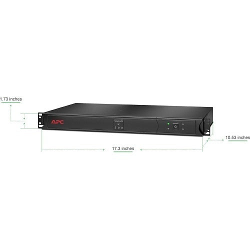 APC SC500RM1U Smart-UPS Line Interactive 4-NEMA 5-15R Outlets, 1U RMS ...