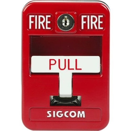 SigCom SG-42SK1-SC SG-42 Series Pull Station, Single Action for Fire A ...