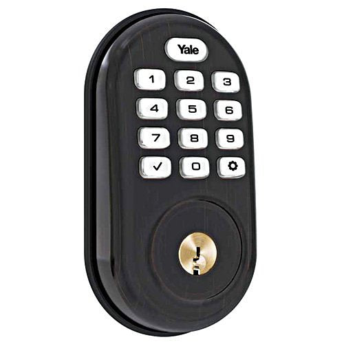 Yale YRD216-CBA-0BP Assure Lock Push Button Keypad Deadbolt with Conne ...