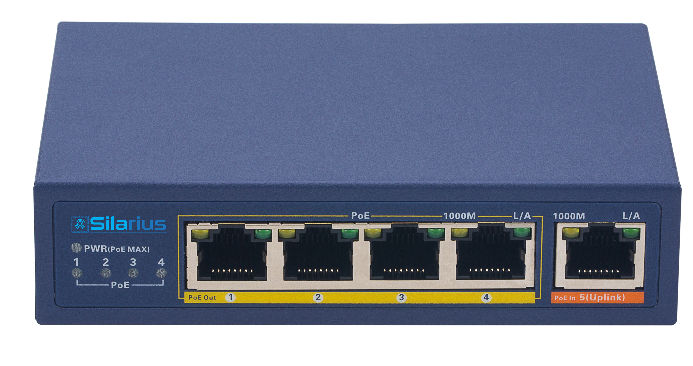 Silarius SIL-SWPP4P65 PoE Powered 5-Port Gigabit Switch with PoE Passt