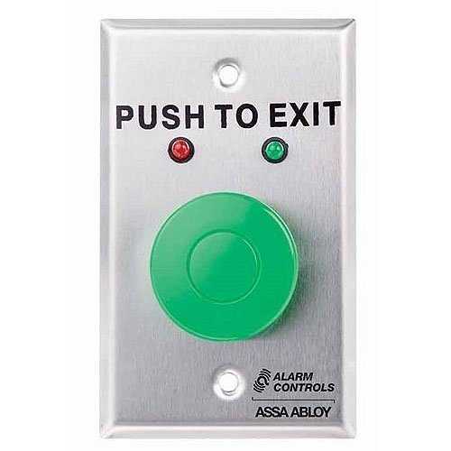 Alarm Controls TS-1LATCHRED Request to Exit Station, Labeled "PUSH TO ...
